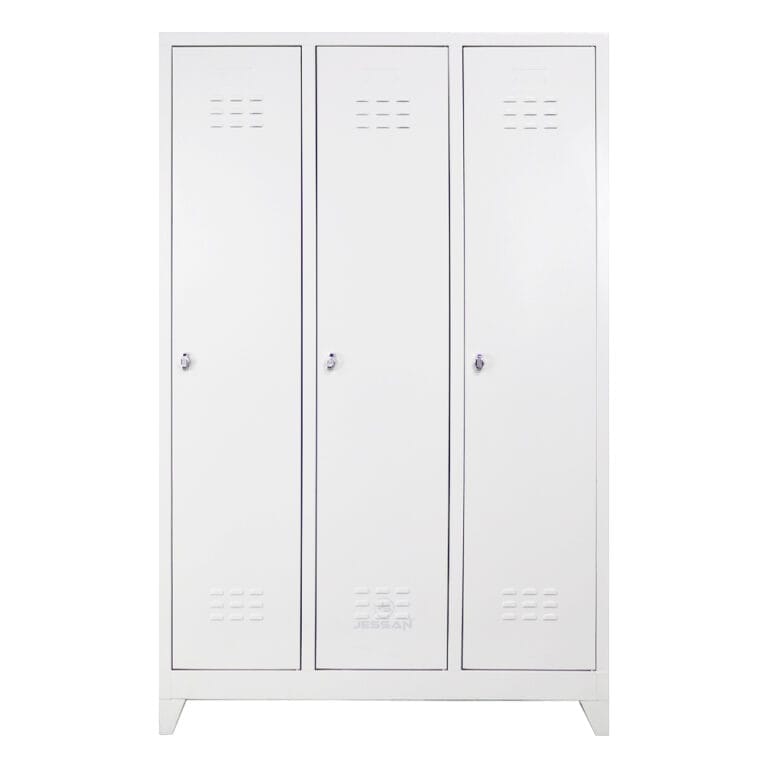 Jessan 3 Doors Metal Locker Storage Cabinet Gray - Jessan Office and ...